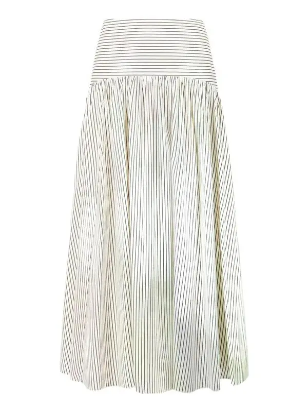 Staud Procida Midi Skirt - Neutrals