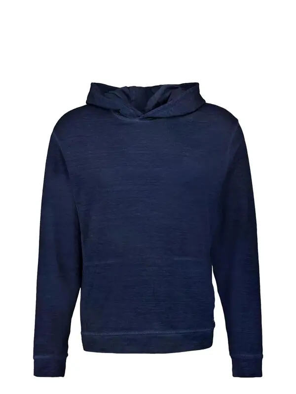 120% Lino Linen-blend Hoodie - Blue