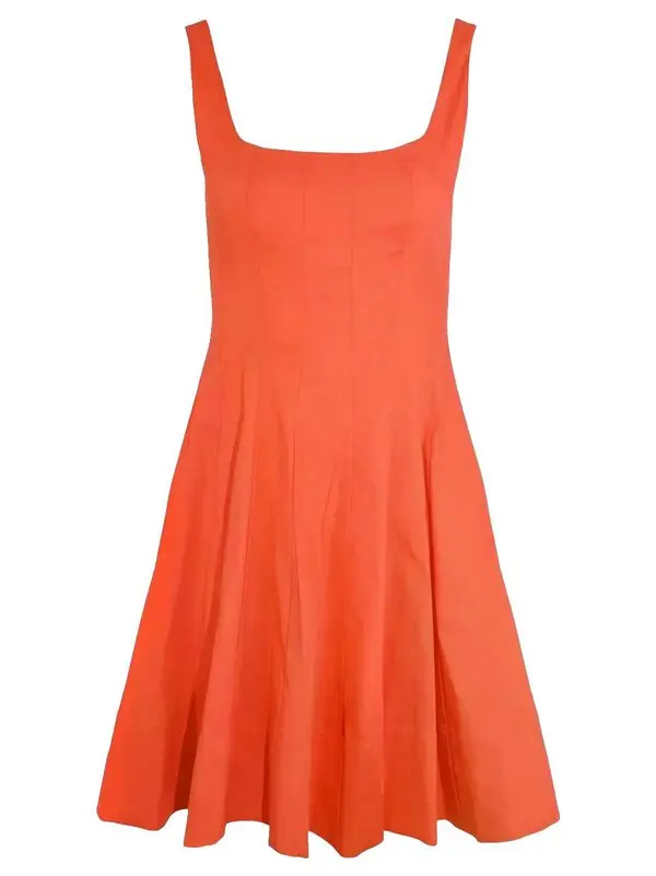 Staud Wells Midi Dress - Orange