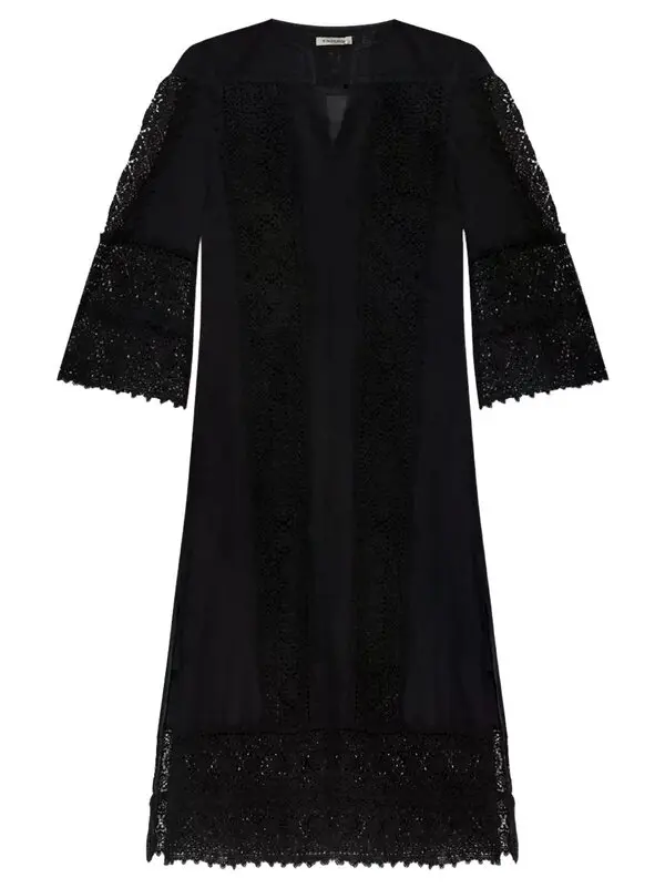 BY MALENE BIRGER Lace-panel Midi Dress - Black