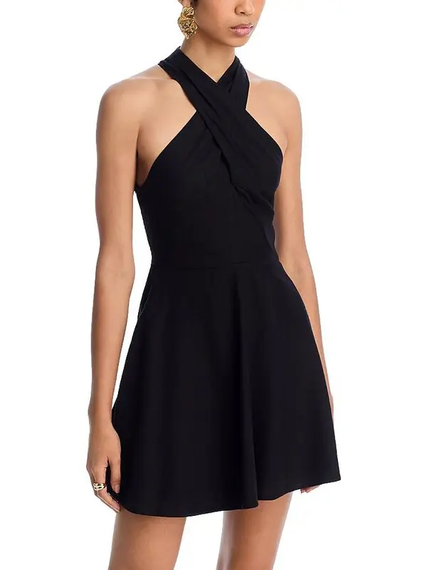 Steve Madden Kosta Halter Neck Mini Dress - Black