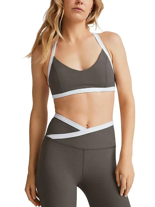 Beyond Yoga Spacedye Outlines Sports Bra - True Gray