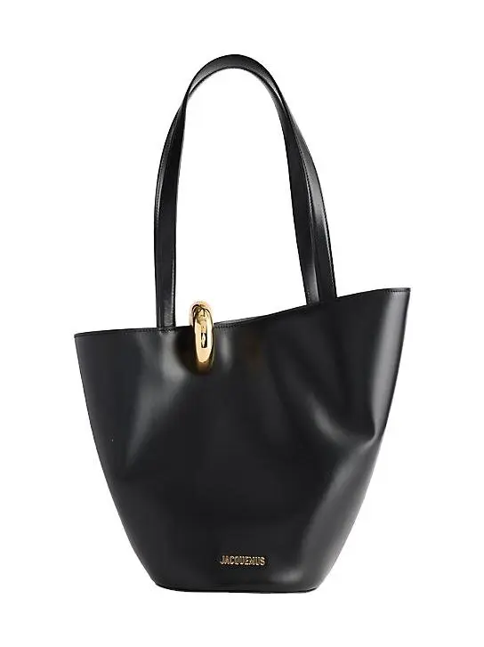 Jacquemus Le Bambola Moyen Leather Tote Bag - Black