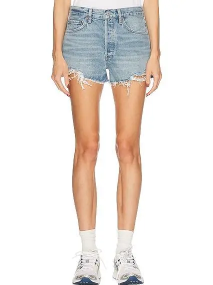AGOLDE Parker Cut Off Denim Short - Animate