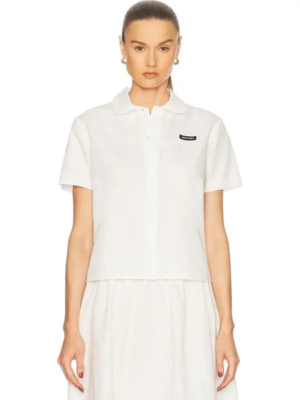 Miu Miu Button Up Top - Bianco