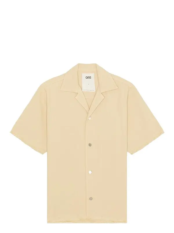 Oas Bodega Canvas Camp Shirt - Beige