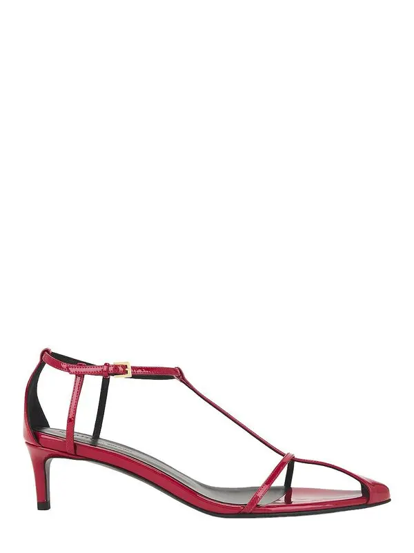 Khaite Bella T-strap 45 Sandal - Fire Red