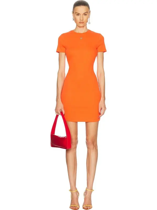 Givenchy 4g Short Sleeve Mini Dress - Orange