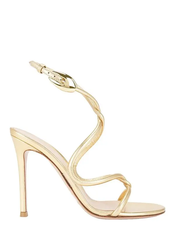 GIANVITO ROSSI Ankle Strap Sandal - Mekong & Transparent