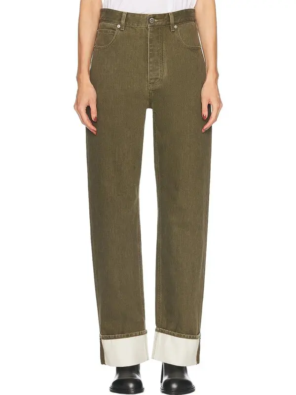 Bottega Veneta Wide Leg Jeans - Caper Stone Washed
