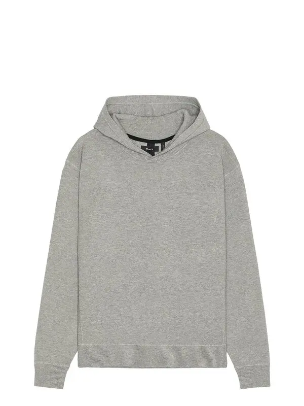 Theory Light Bilen Relaxed Hoodie - Melange Grey