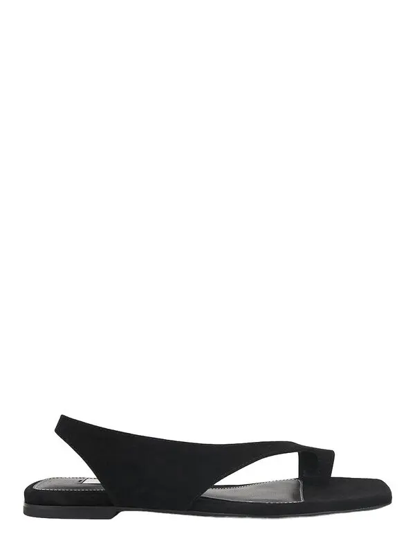 TOTEME Suede Thong Sandals - Black