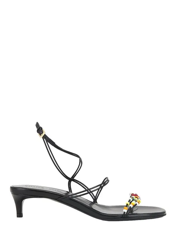 Khaite Loop Kitten Bead 35 Heel - Black Multi