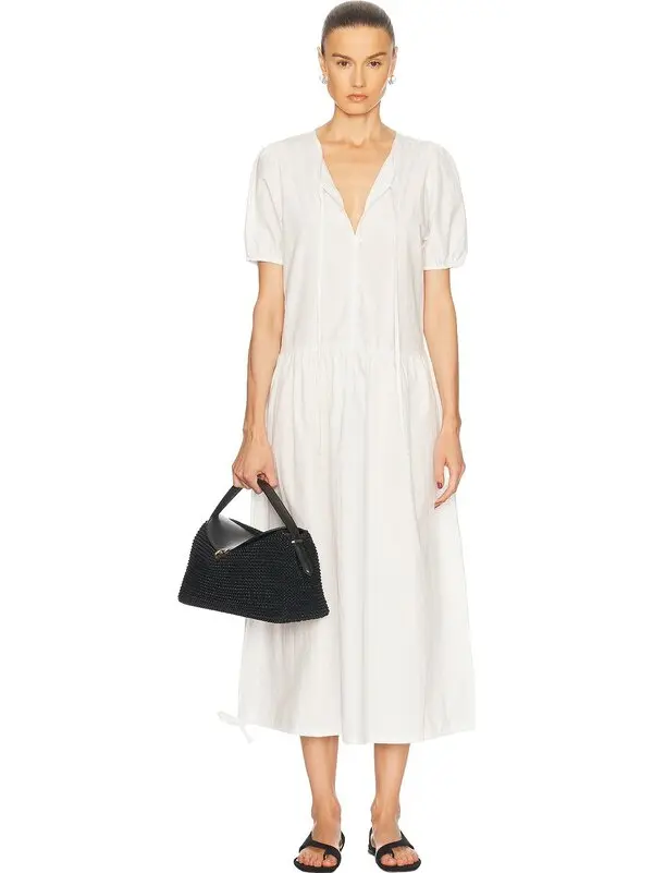 DEIJI STUDIOS Draw Hem Dress - White