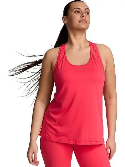 Victoria's Secret Vsx Cotton Jersey Racerback Tank Top - Pink