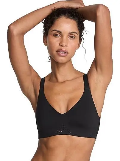 Victoria's Secret Vsx Featherweight™ Medium V-neck Sports Bra - Black