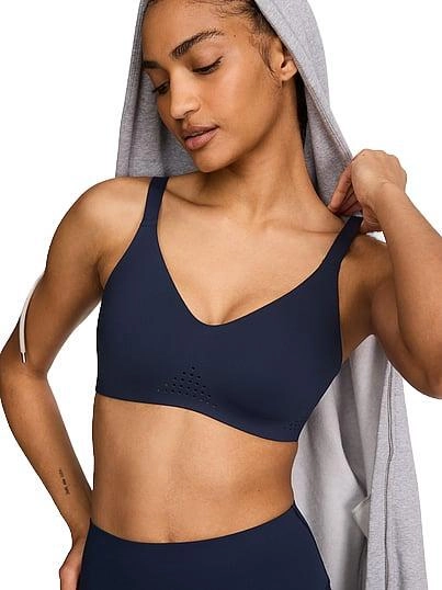 Victoria's Secret Vsx Featherweight™ Medium V-neck Sports Bra - Blue