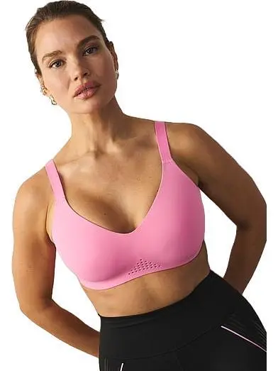 Victoria's Secret Vsx Featherweight™ Medium V-neck Sports Bra - Pink