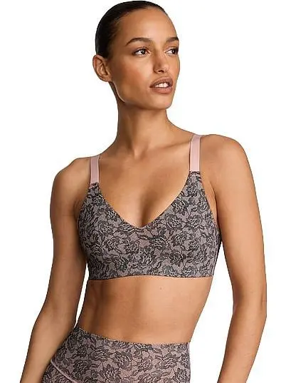 Victoria's Secret Vsx Featherweight™ Medium V-neck Sports Bra - Print