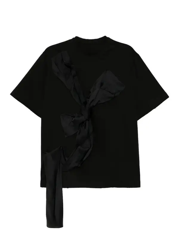 JNBY Bow-embellished T-shirt - Black