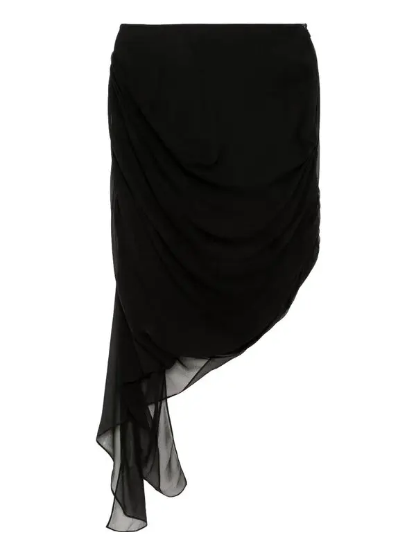JNBY Asymmetric Draped Skirt - Black