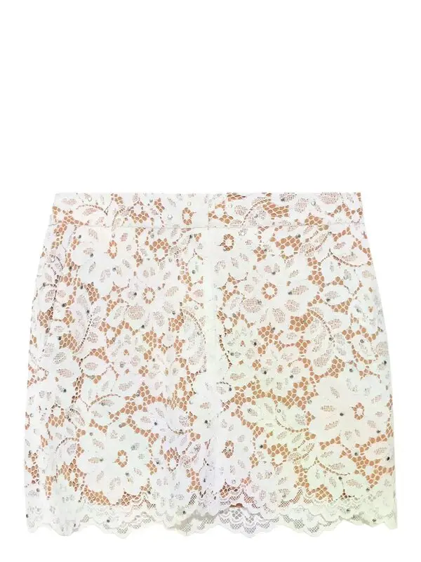 Michael Kors Corded Lace Mini Skirt - White