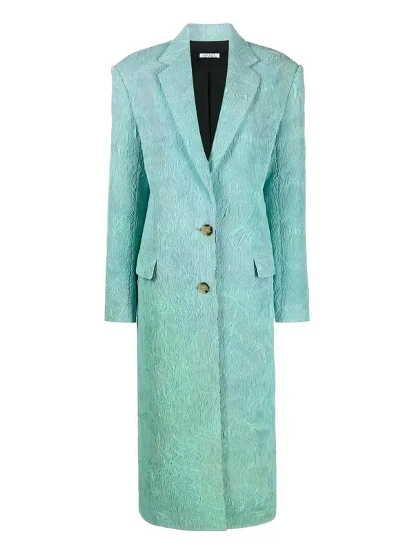 KRIZIA Cracked-effect Coat - Blue