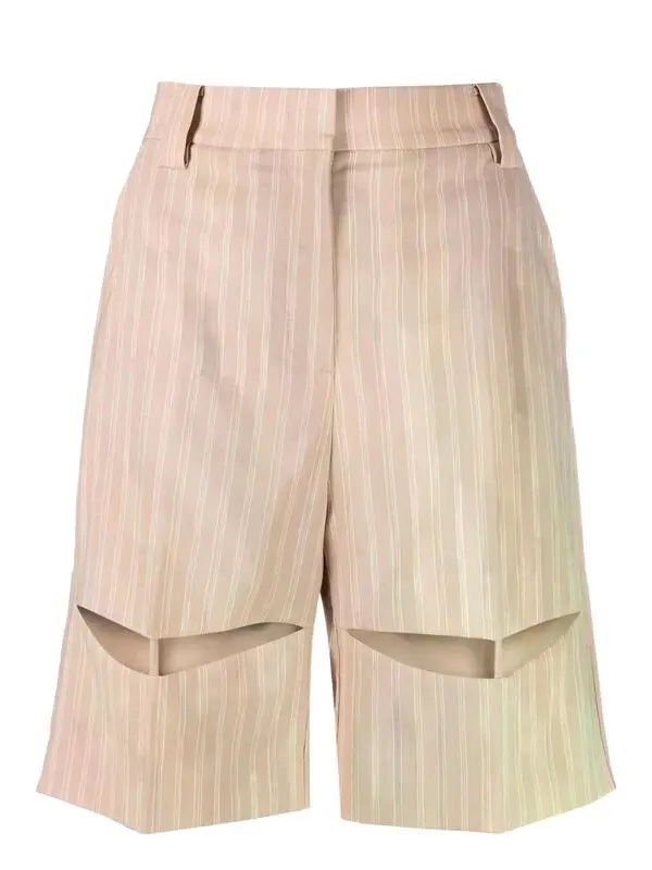 KRIZIA Pinstriped Bermuda Shorts - Neutrals