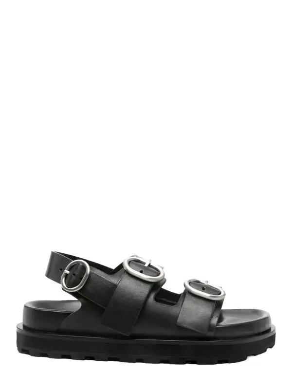 JIL SANDER Leather Sandals - Black