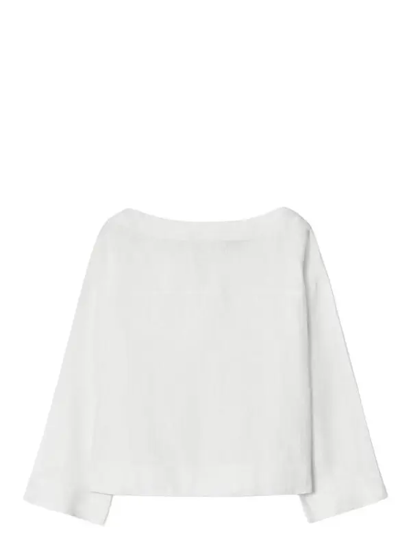 Cos Tie-detail Linen Blouse - White
