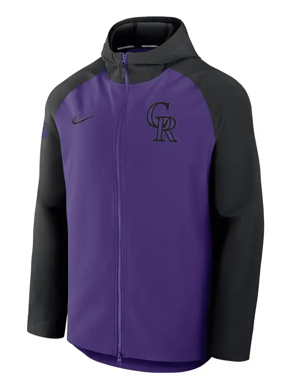 Nike Colorado Rockies Authentic Collection Therma Full-zip Jacket - Purple