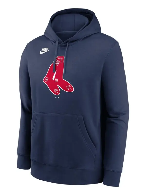 Nike Boston Red Sox Cooperstown Logo Club Mlb Pullover Hoodie - Blue