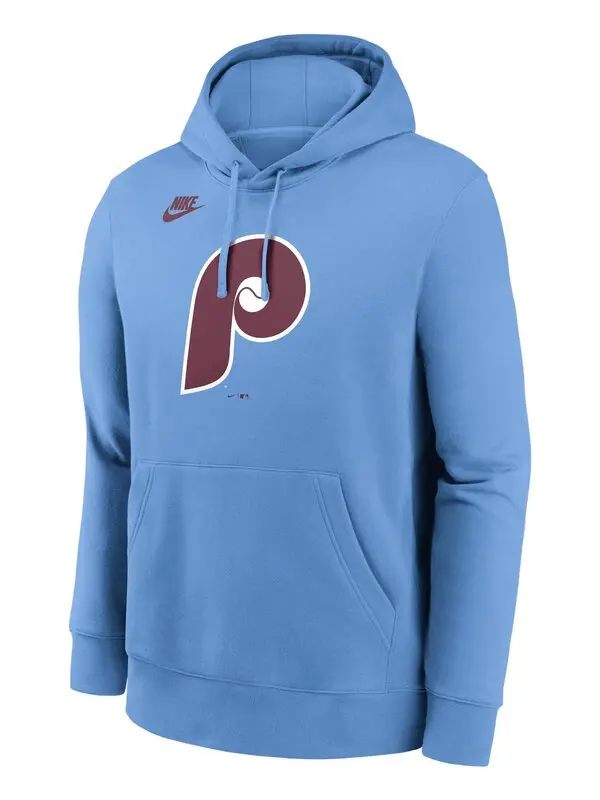 Nike Philadelphia Phillies Cooperstown Logo Club Mlb Pullover Hoodie - Blue