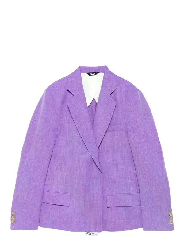 Gcds Mélange-effect Blazer - Purple