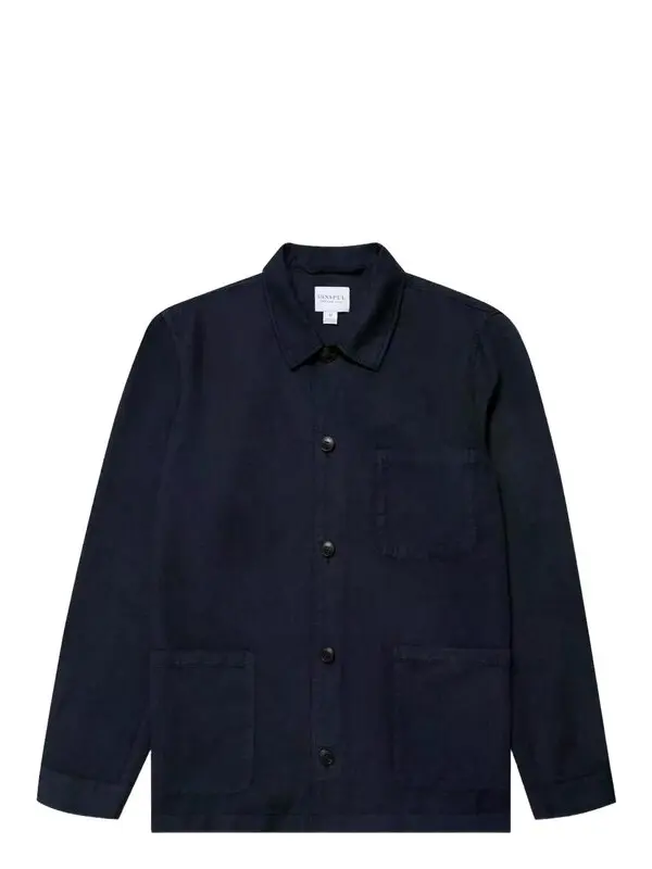 Sunspel Button-down Shirt Jacket - Blue