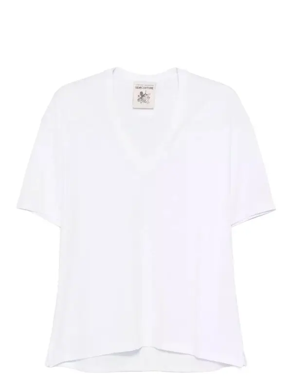 SEMICOUTURE Cotton T-shirt - White