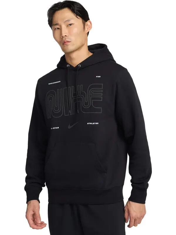 Nike Club Pullover Fleece Hoodie - Black