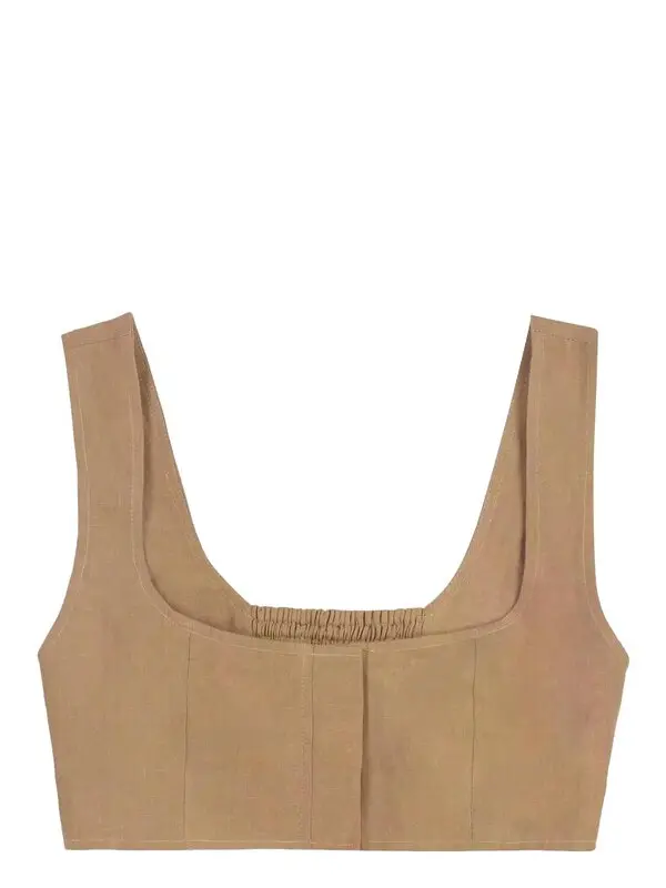 Le Kasha Linen Tank Top - Neutrals