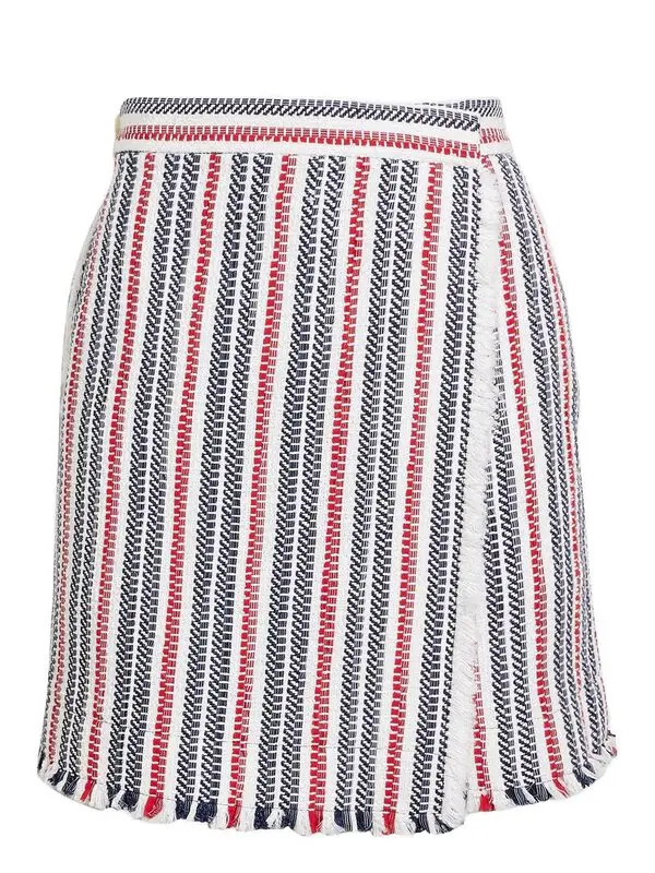 Thom Browne Skirt-effect Striped Jacquard Shorts - Multicolor