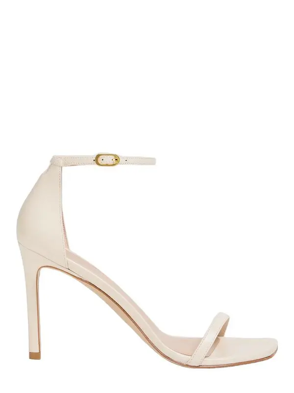 STUART WEITZMAN Amelina 95 Leather Sandals - Ivory