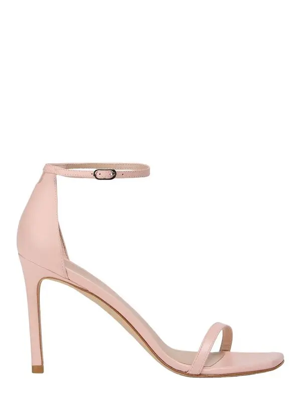 STUART WEITZMAN Amelina 95 Leather Sandals - Pastel Pink