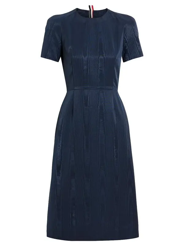 Thom Browne Moire Dress - Navy