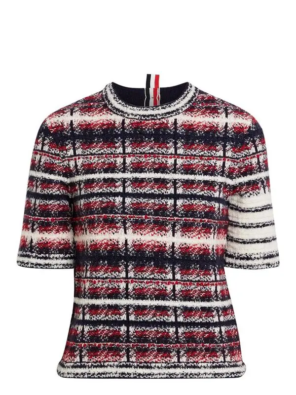 Thom Browne Jacquard-knit Wool-blend Sweater - Red