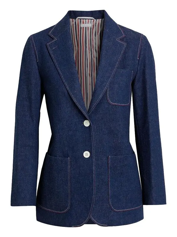 Thom Browne Denim Blazer - Dark Denim