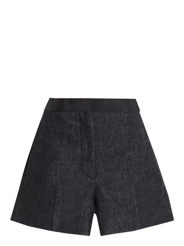 Thom Browne Grosgrain-trimmed Denim Shorts - Black