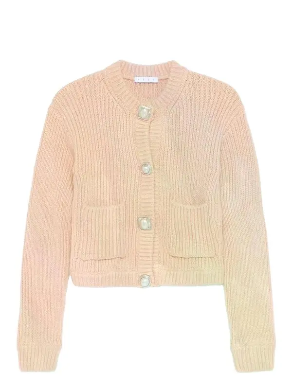AREA Gemstone-button Cardigan - Neutrals