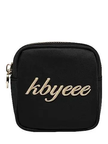 Stoney Clover Lane Kbyeee Embroidered Mini Pouch - Black