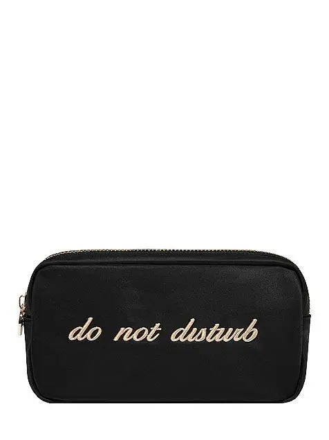 Stoney Clover Lane Do Not Disturb Embroidered Small Pouch - Black