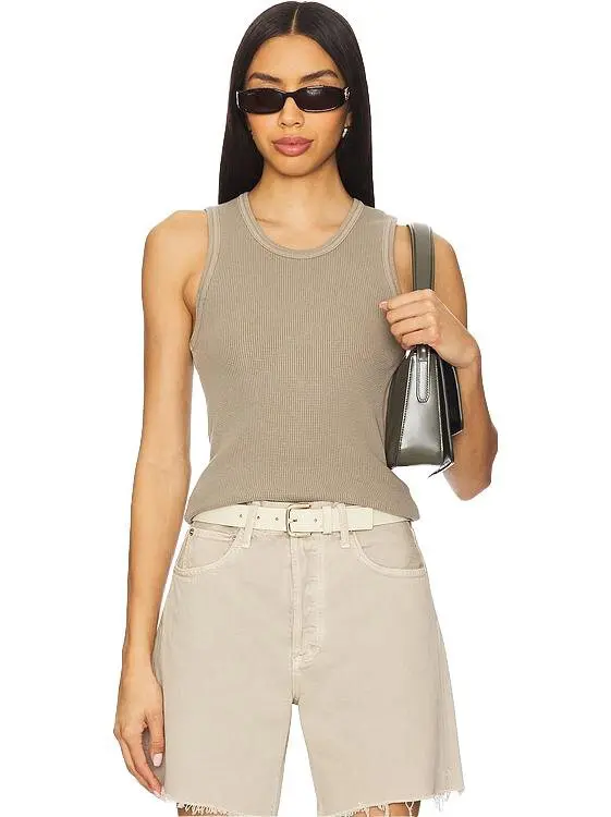 Citizens Of Humanity Inez Waffle Tank Top - Sage