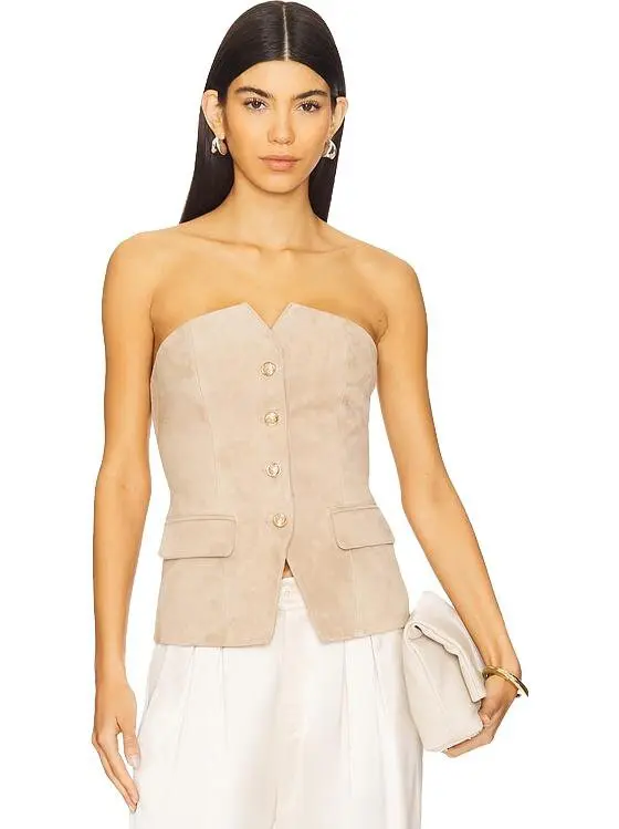 Cami Nyc Zamora Suede Corset - Neutral